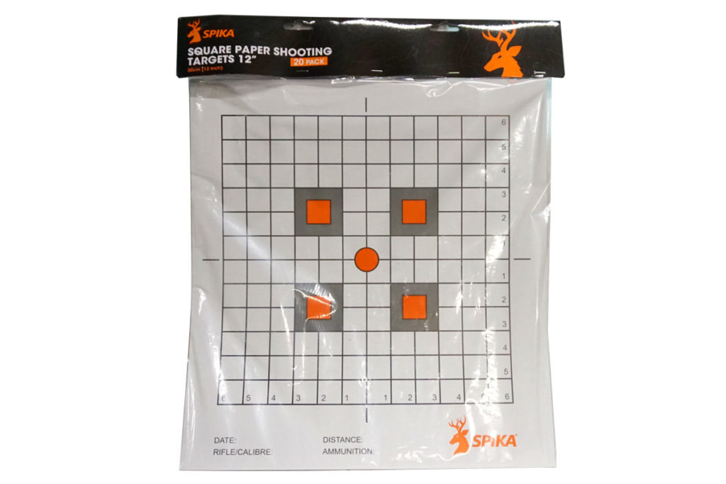 Square Paper Shooting Targets 12” (30cm) – 20 Pack – Caboolture Firearms